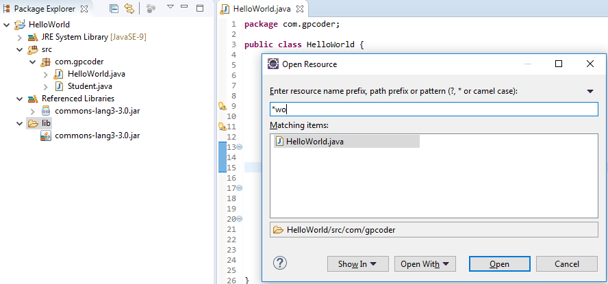 Các Thao Tác Thường Sử Dụng Trong Eclipse Gp Coder Lập Trình Java