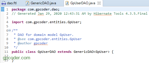 Sử Dụng Hibernate Tools Tạo Các Entity Và Dao Class Gp Coder Lập Trình Java